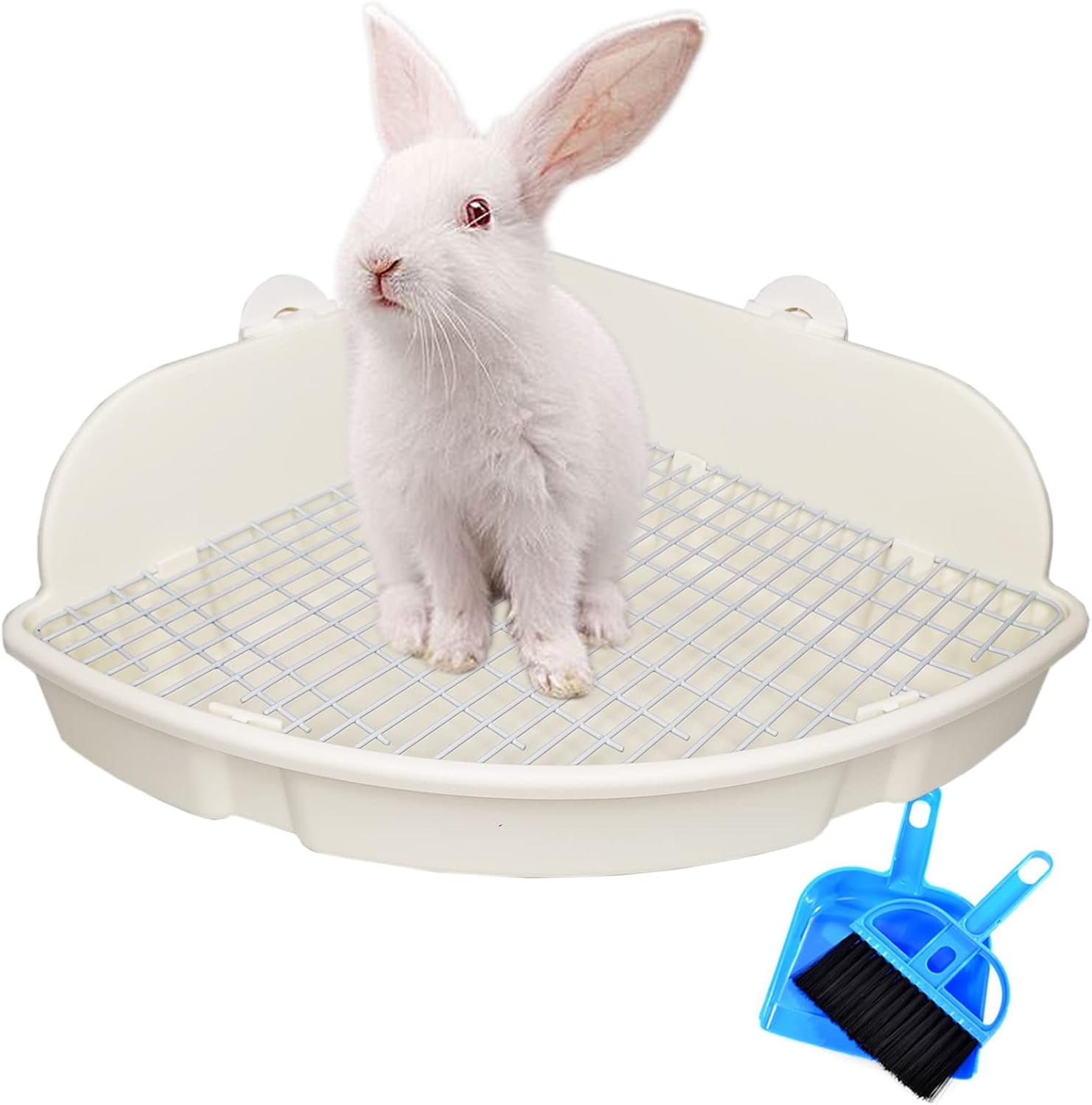 Large Rabbit Litter Box Bunny Corner Toilet Box Small Animal Cage ...