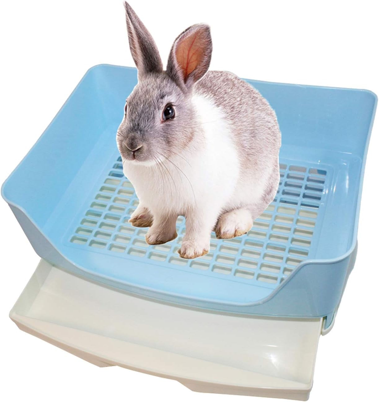 Large Rabbit Litter Box Trainer, Potty Corner Toilet With Drawer Bigger ...