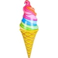 Large Rainbow Swirl Ice Cream Cone Softie Summer Time Inflatable 36 ...