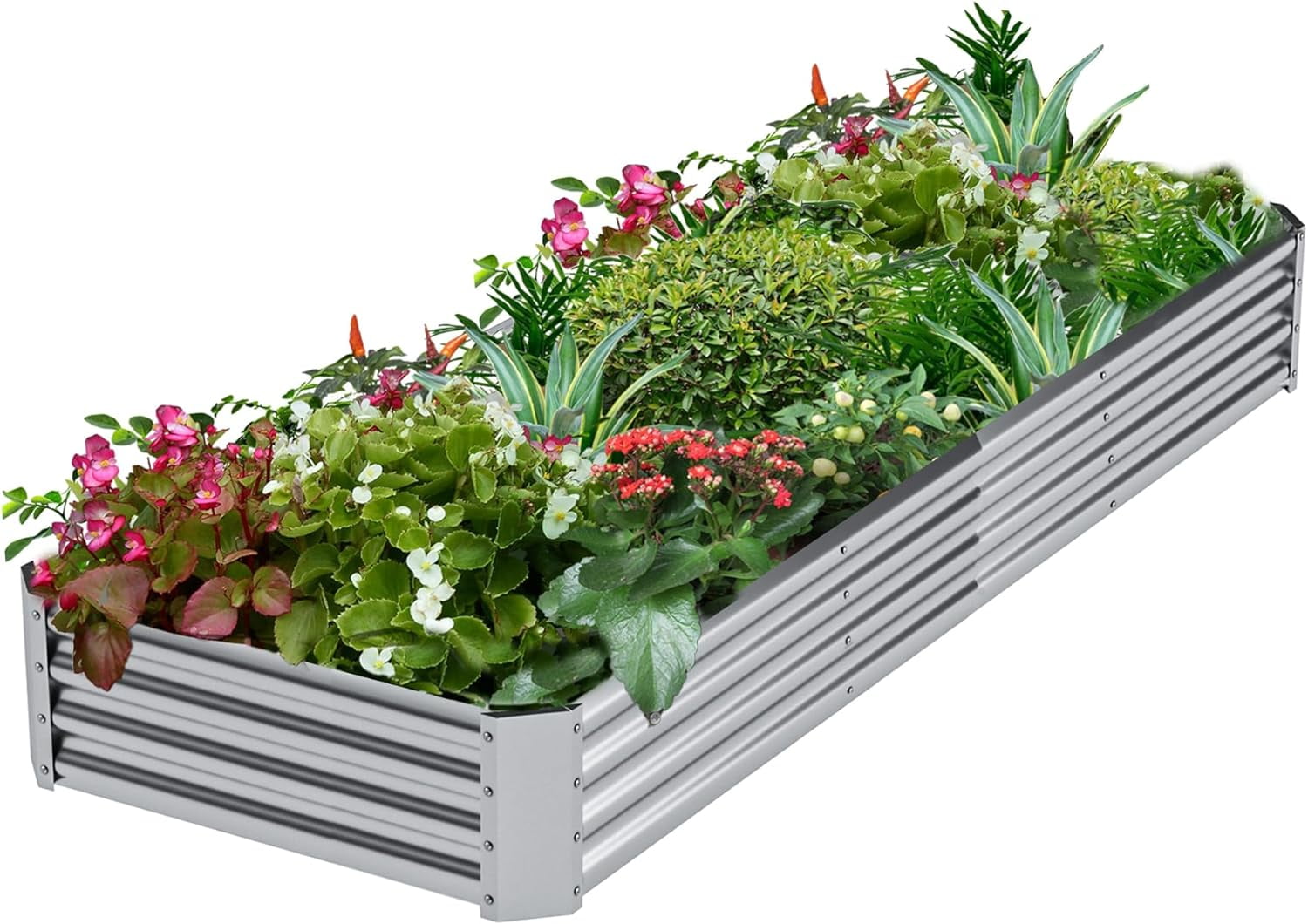 Large Raised Garden Bed for Gardening,Outdoor Galvanized Raised Garden ...