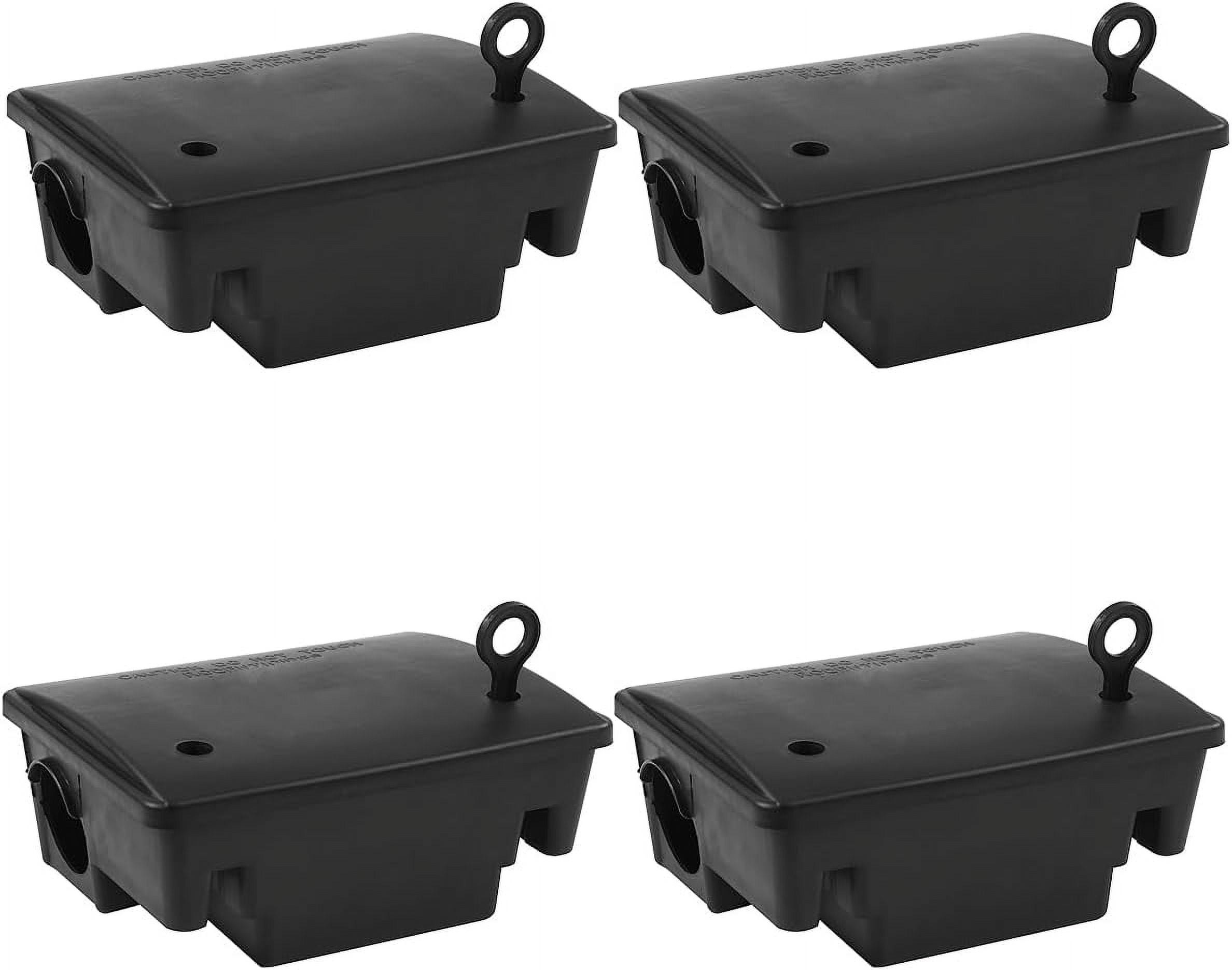 Large Rat Bait Stations 4 Pack, Effective Mouse Bait Station for Home Garden and Outdoors, This ...