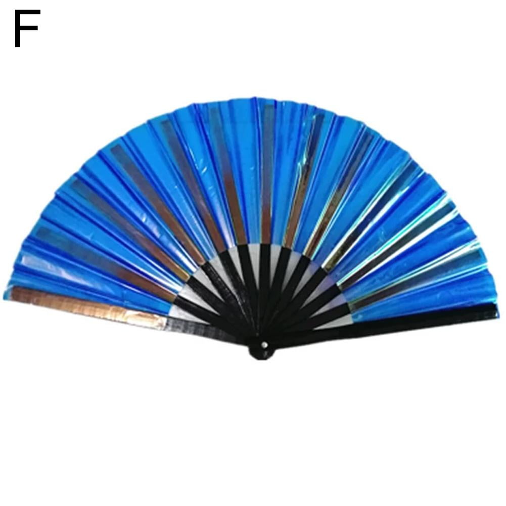 Large Rave Folding Hand Clacking Fan Foldable Big Chinese Tai Chi Kung ...