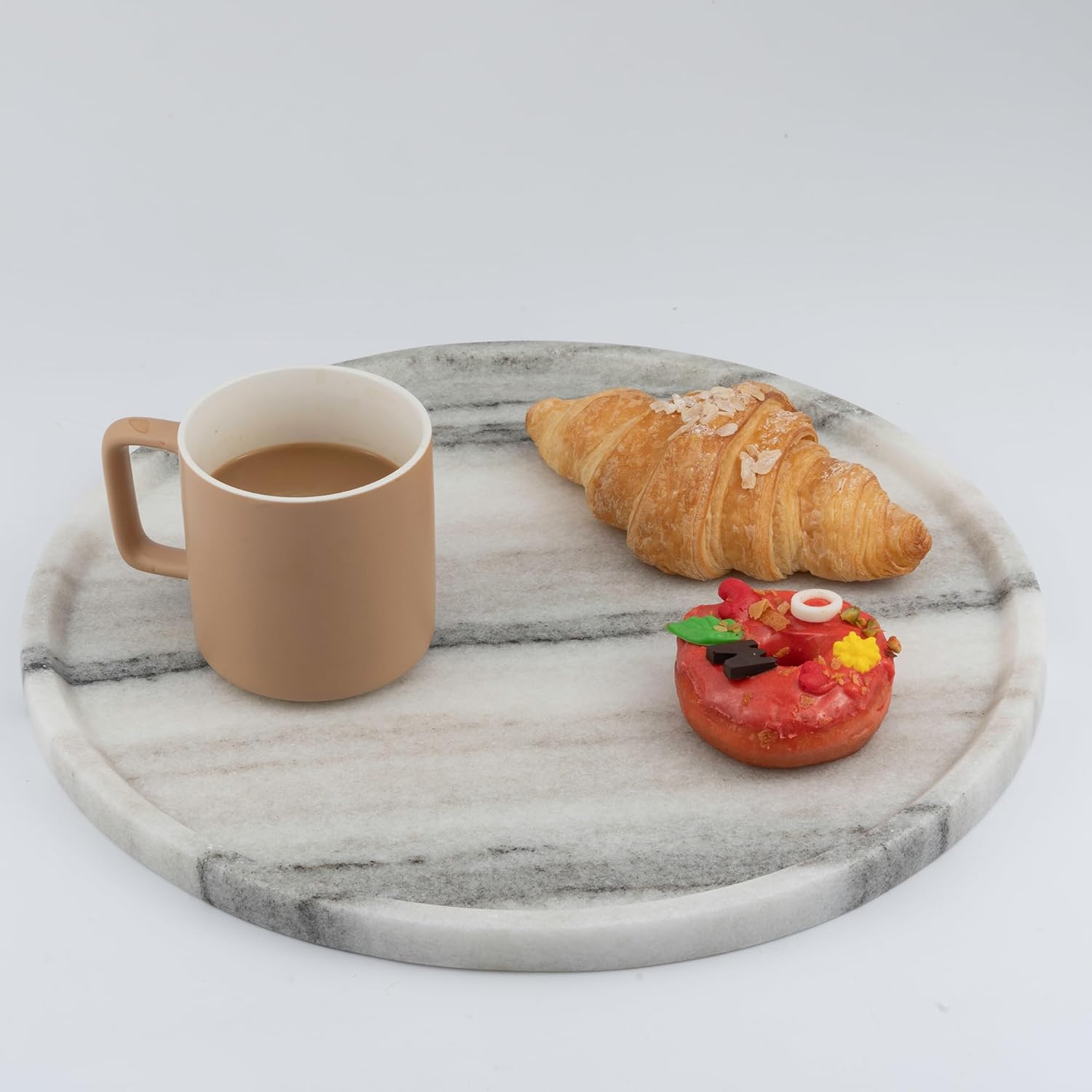 Large Real Marble Vanity Tray, 14x14x0.8in, Marble Trays for Decor ...