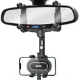 Large Rearview Mirror Phone Holder, Rotatable and Retractable, Anti ...