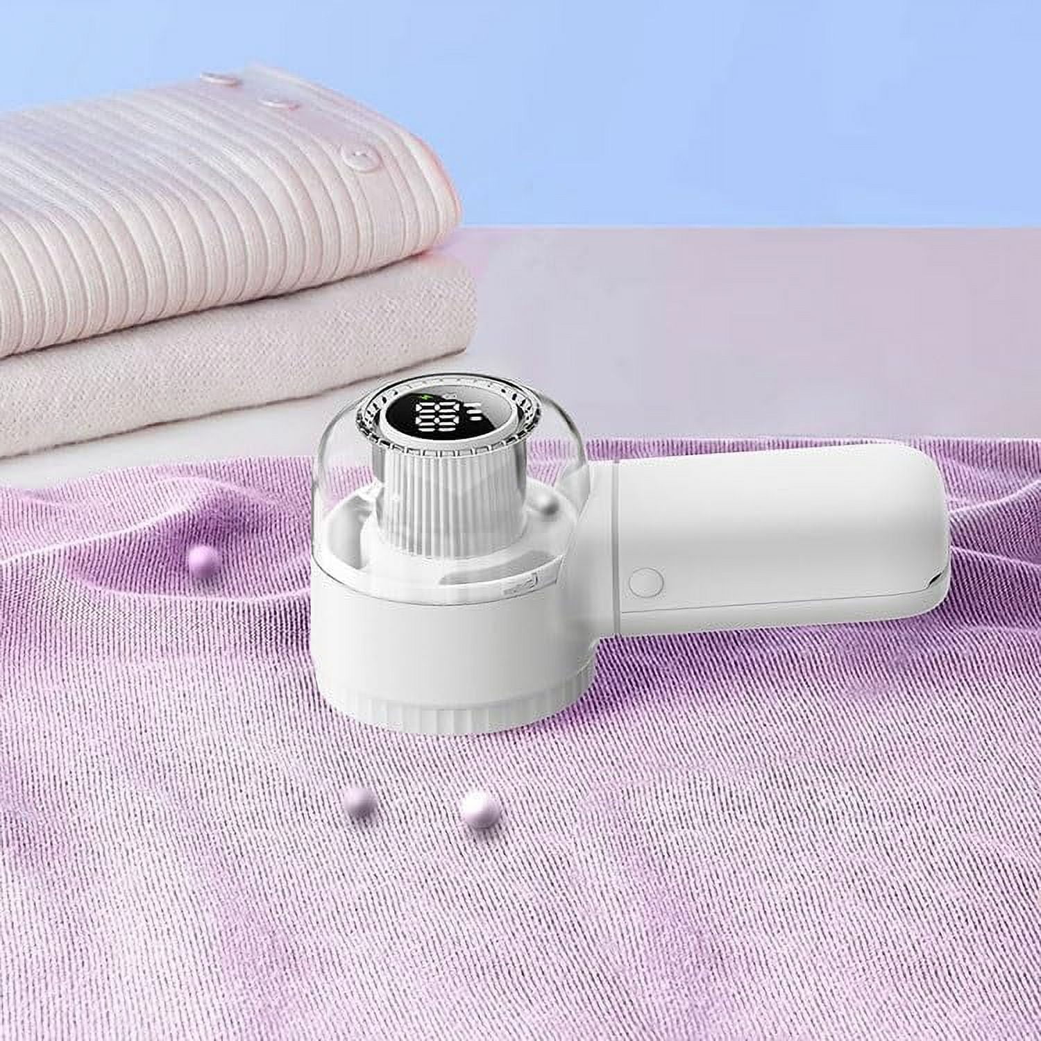 Large Rechargeable Fabric Shaver with Digital Display, 3 Speed Lint ...