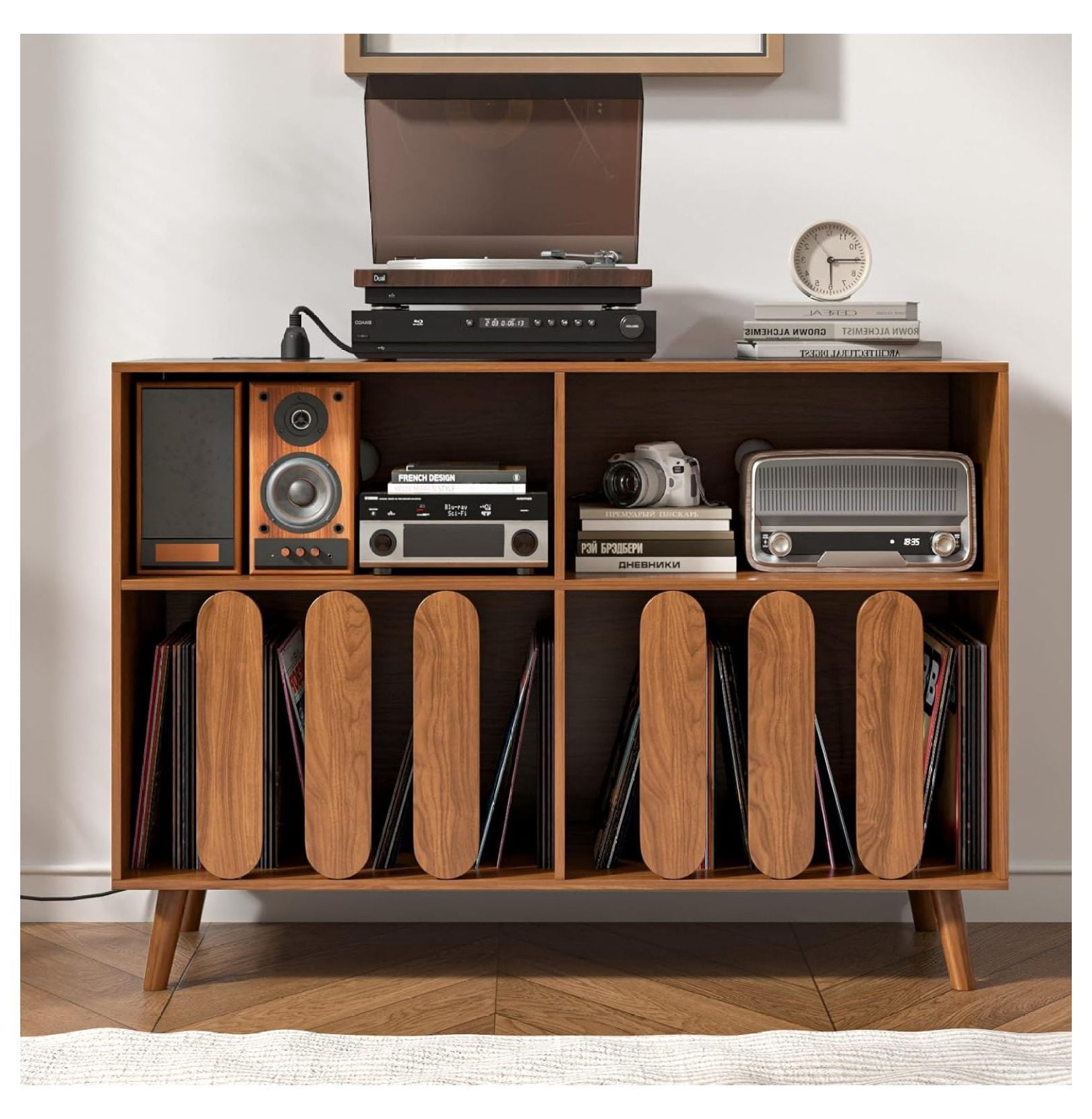 Large Record Player Stand, Vinyl Record Storage Holder, Record Player ...