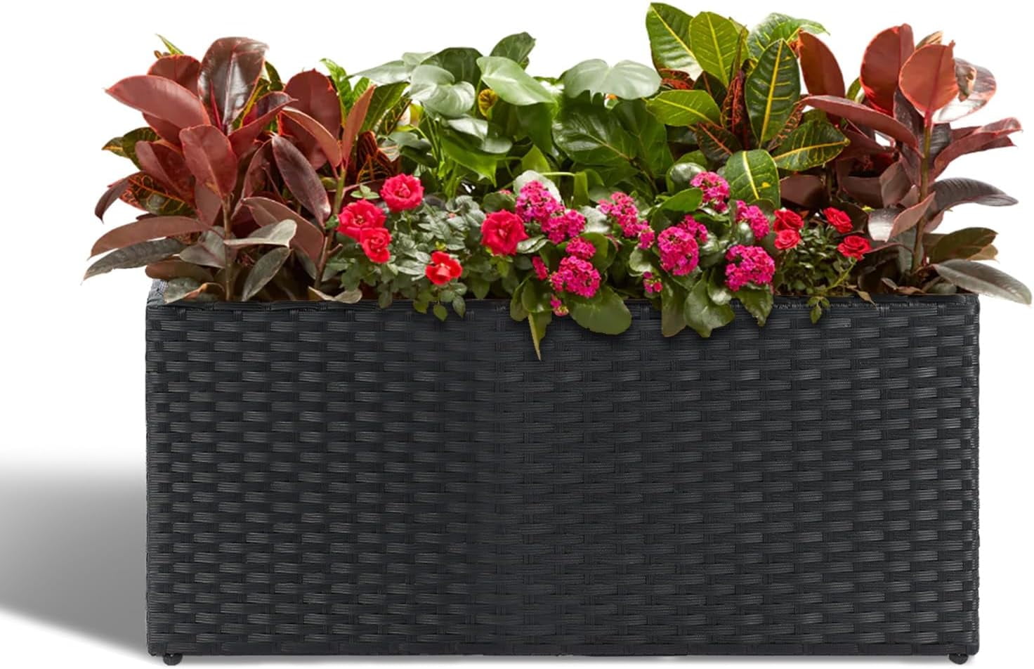 Large Rectangular Block Planter Box Handmade Wicker Tall Planters for ...