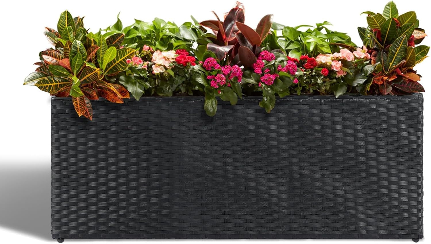 Large Rectangular Block Planter Box Handmade Wicker Tall Planters for ...