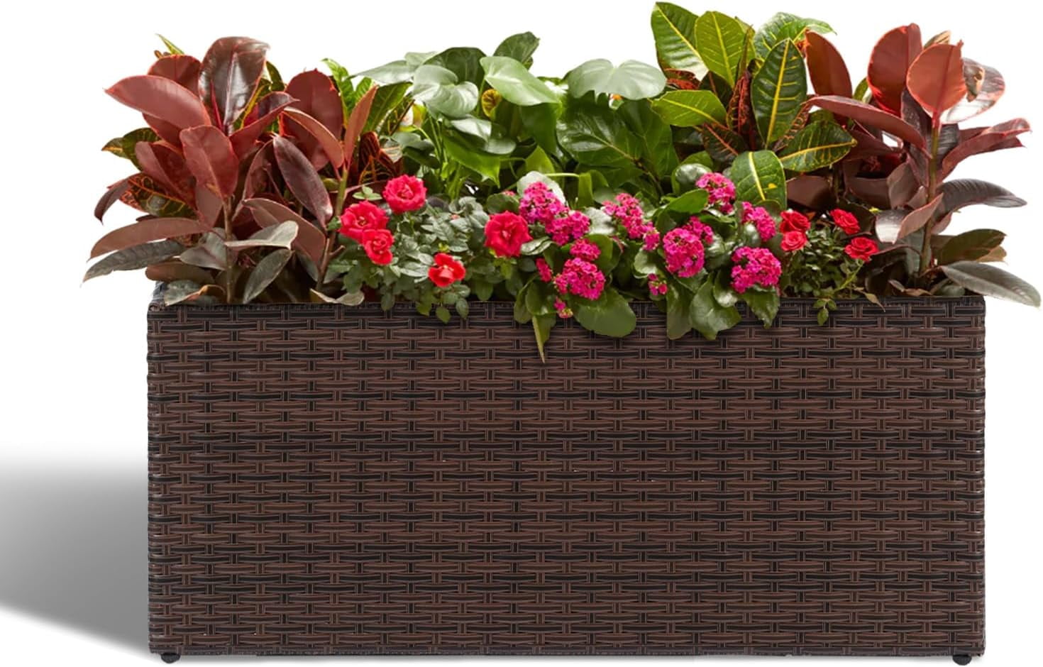 Large Rectangular Block Planter Box Handmade Wicker Tall Planters for ...