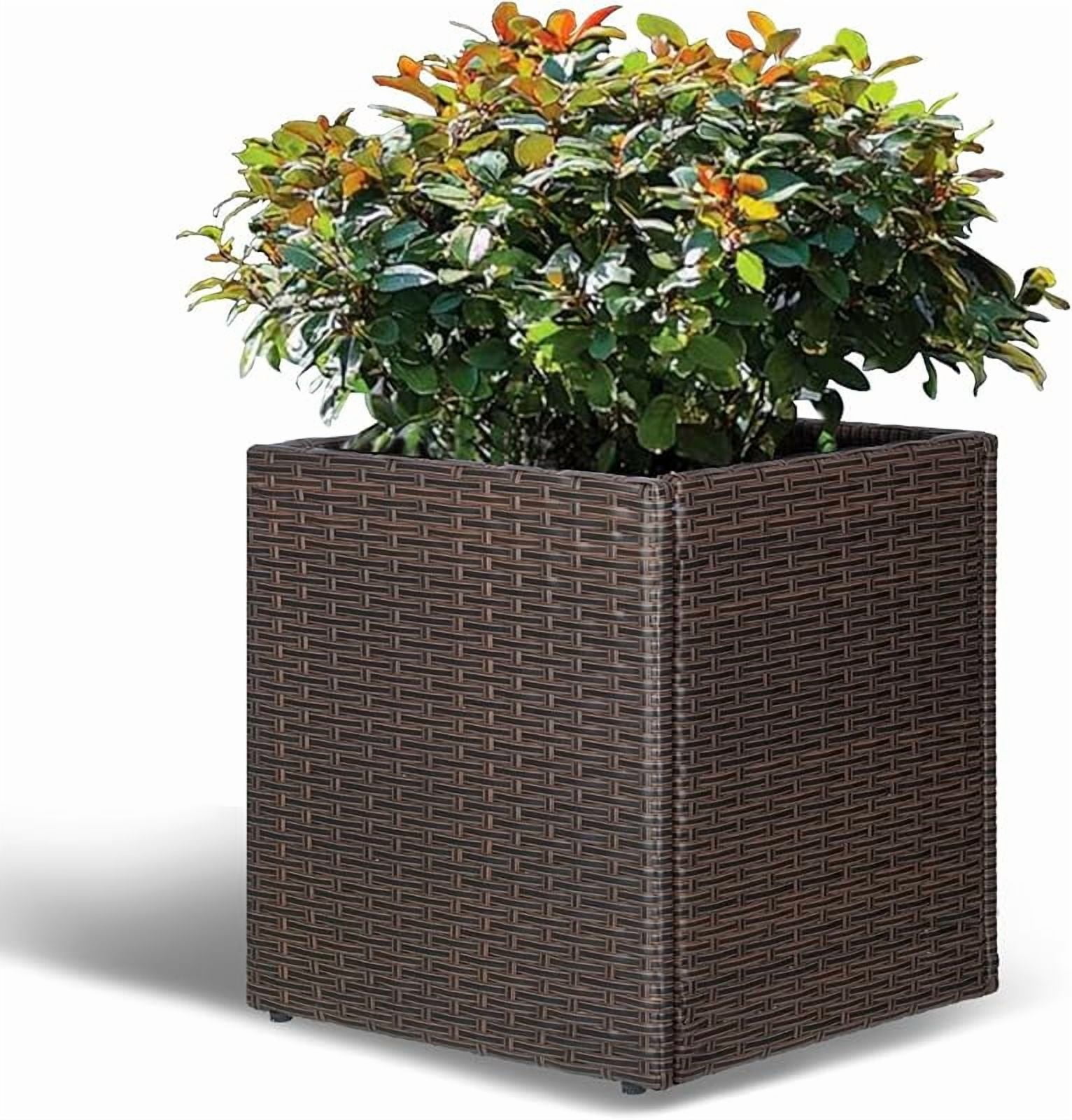 Large Rectangular Block Planter Box Handmade Wicker Tall Planters for ...