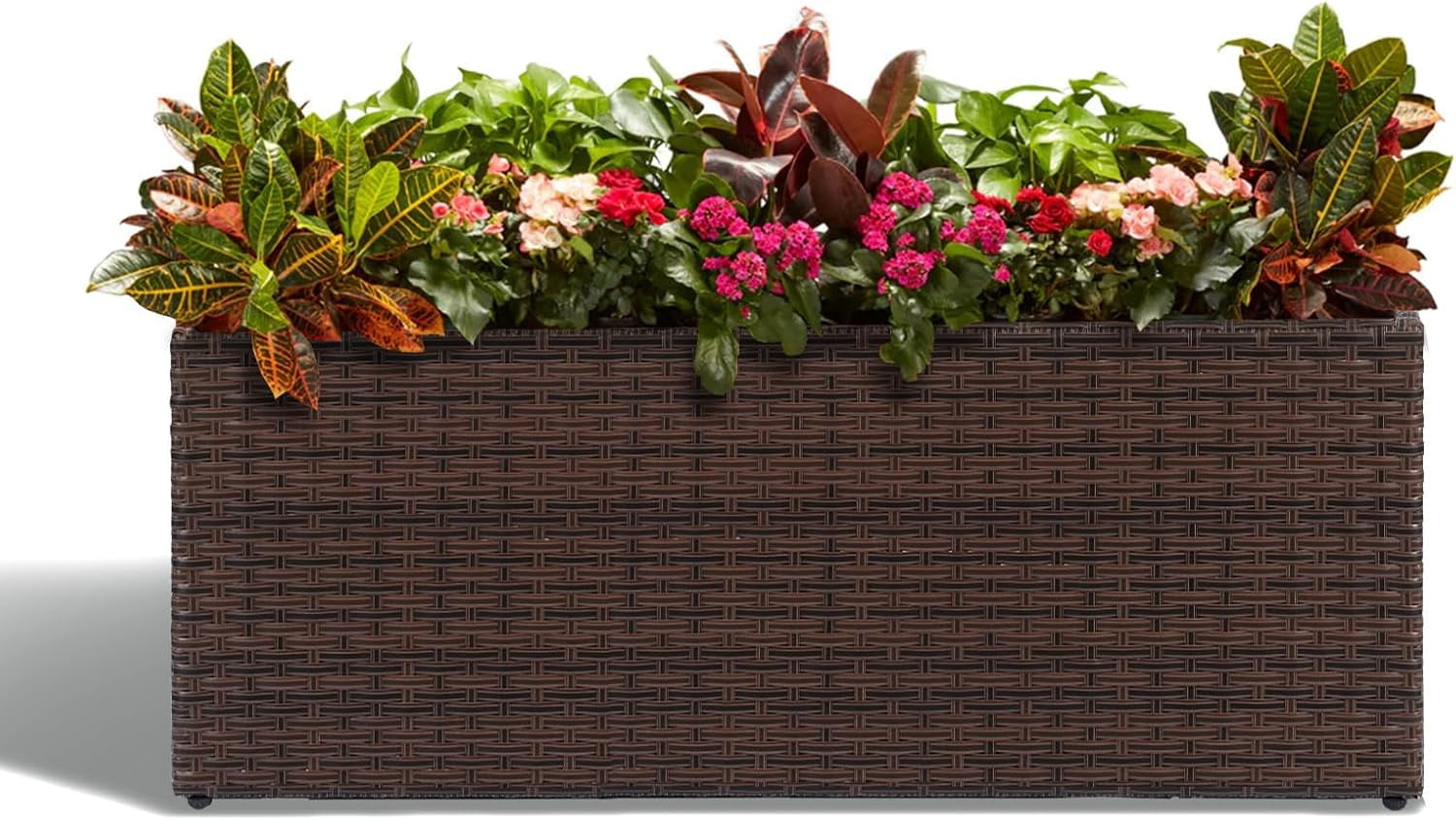 Large Rectangular Block Planter Box Handmade Wicker Tall Planters for ...