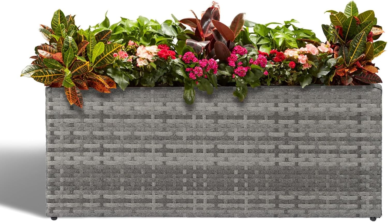 Large Rectangular Block Planter Box Handmade Wicker Tall Planters for ...