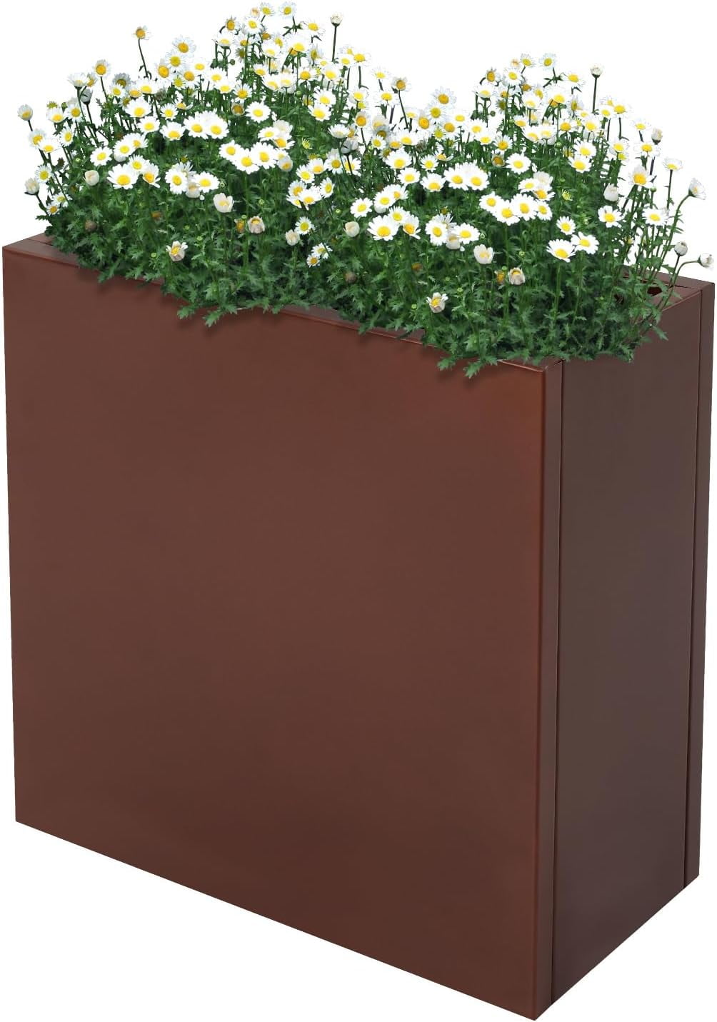 Large Rectangular Planter Box Metal Privacy Planters for Patio Vertical ...