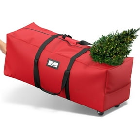 Sterilite Plastic 7.5 ft Christmas Tree Storage Container with Lid, Red ...