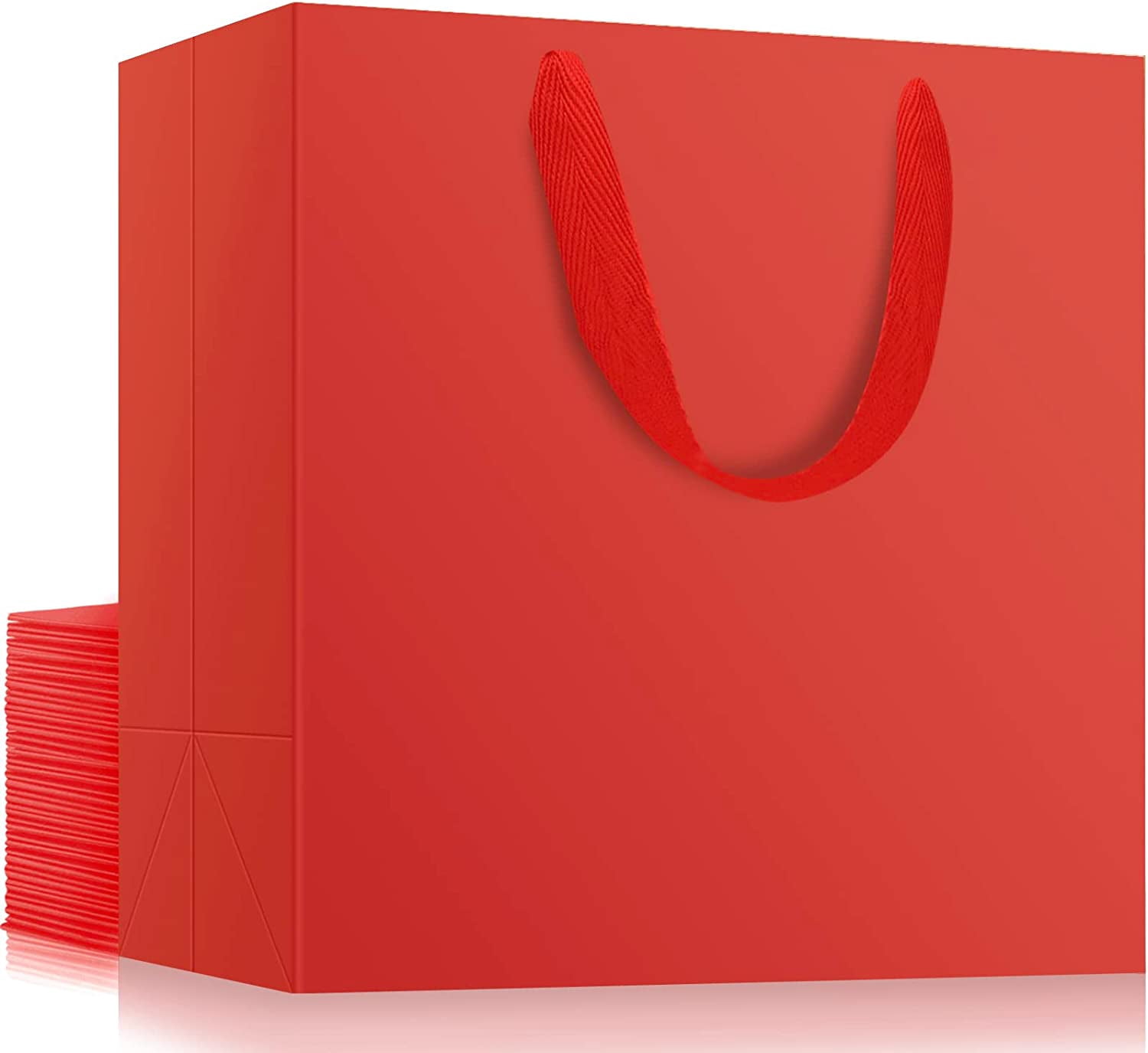 Large Red Shopping Bags, 20 Pack 12.5x4.5x11 inches Gifts Wrap Bags ...
