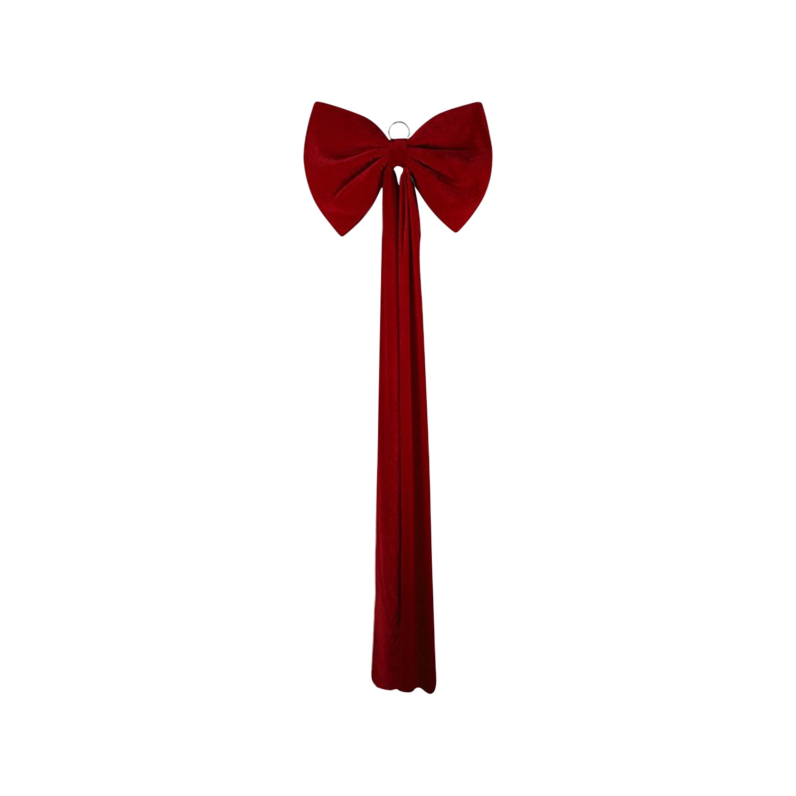 Large Red Velvet Bow for Christmas Tree – Long Sash, Hanging Loop ...