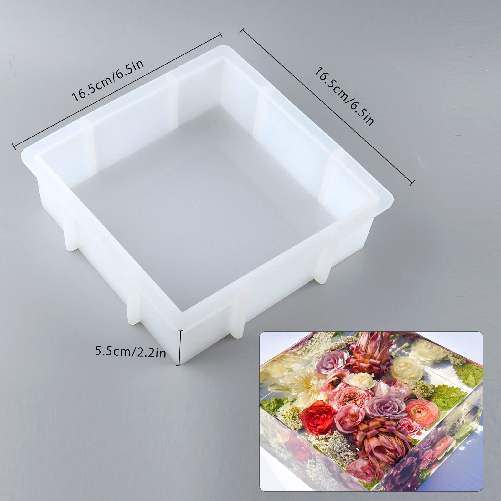 Large Resin Silicone Moulds Epoxy Resin Square Silicone Mould Epoxy ...