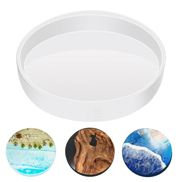 14.1inch Large Silicone Resin Table Mold by Stuffygreenus, Round Epoxy ...