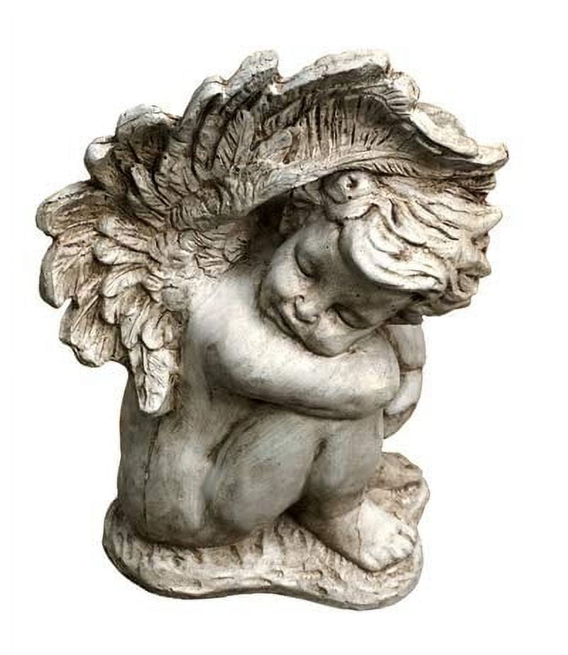Large Resting Angel Garden Statue- 13" Tall- Buff Stain Color - Walmart.com