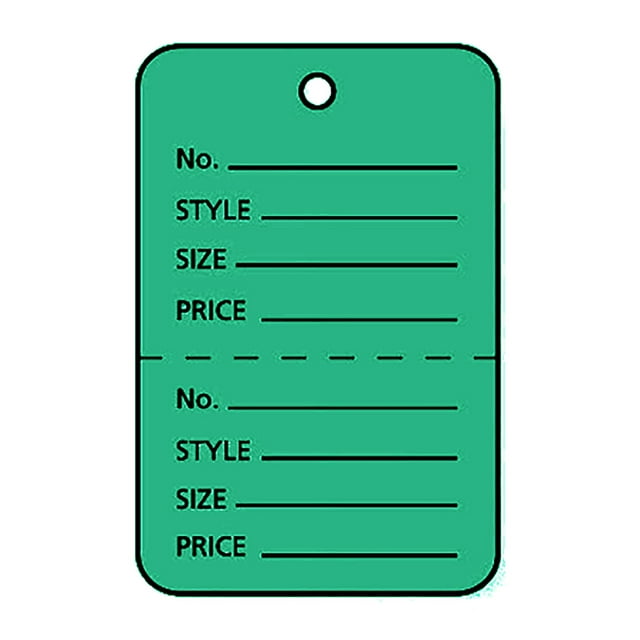 SSWBasics Large Green Retail Price Tags - Unstrung Clothing Tags for ...
