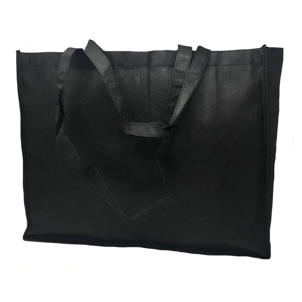Casaba Large Reusable Grocery Tote Bag, Recycled Non-Woven Polypropylene, Black - Walmart.com