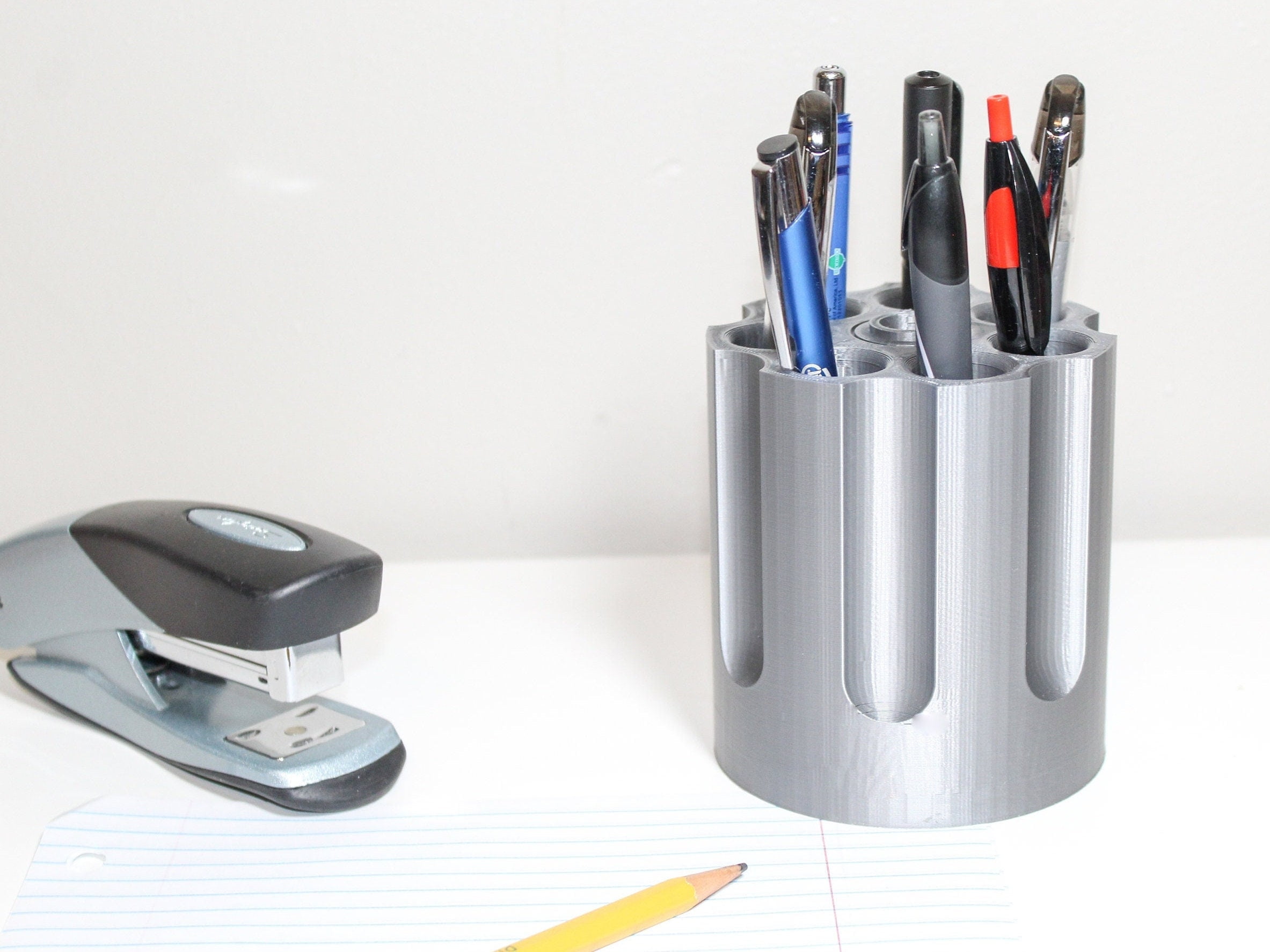 Large Revolver Pen Holder – Bullet Cylinder Desk Organizer - Walmart.com