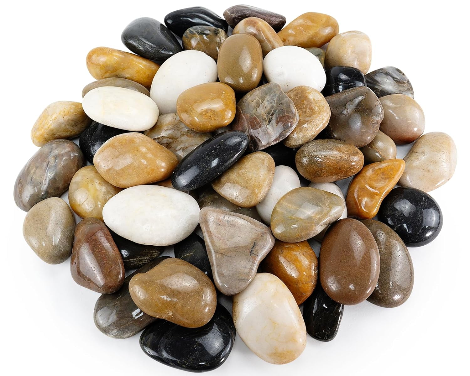 Large River Rocks for Landscaping, 20lbs Colorful Pebbles for Indoor ...