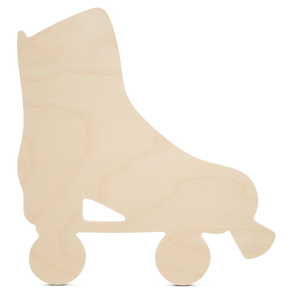 Large Roller Skate Wood Cutouts for Crafts 12-inch, Pack of 10 ...