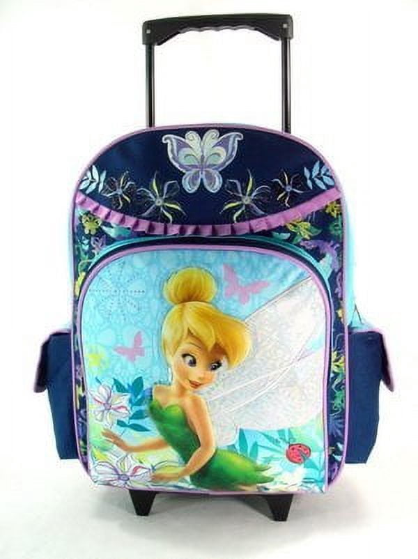 Large Rolling Backpack - Disney Tinkerbell Blue New School Book Bag ...