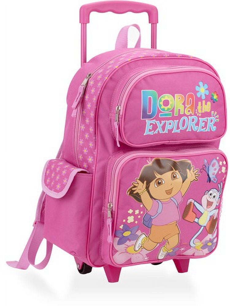 Large Rolling Backpack - Dora the Explorer - Flowers School Bag New ...