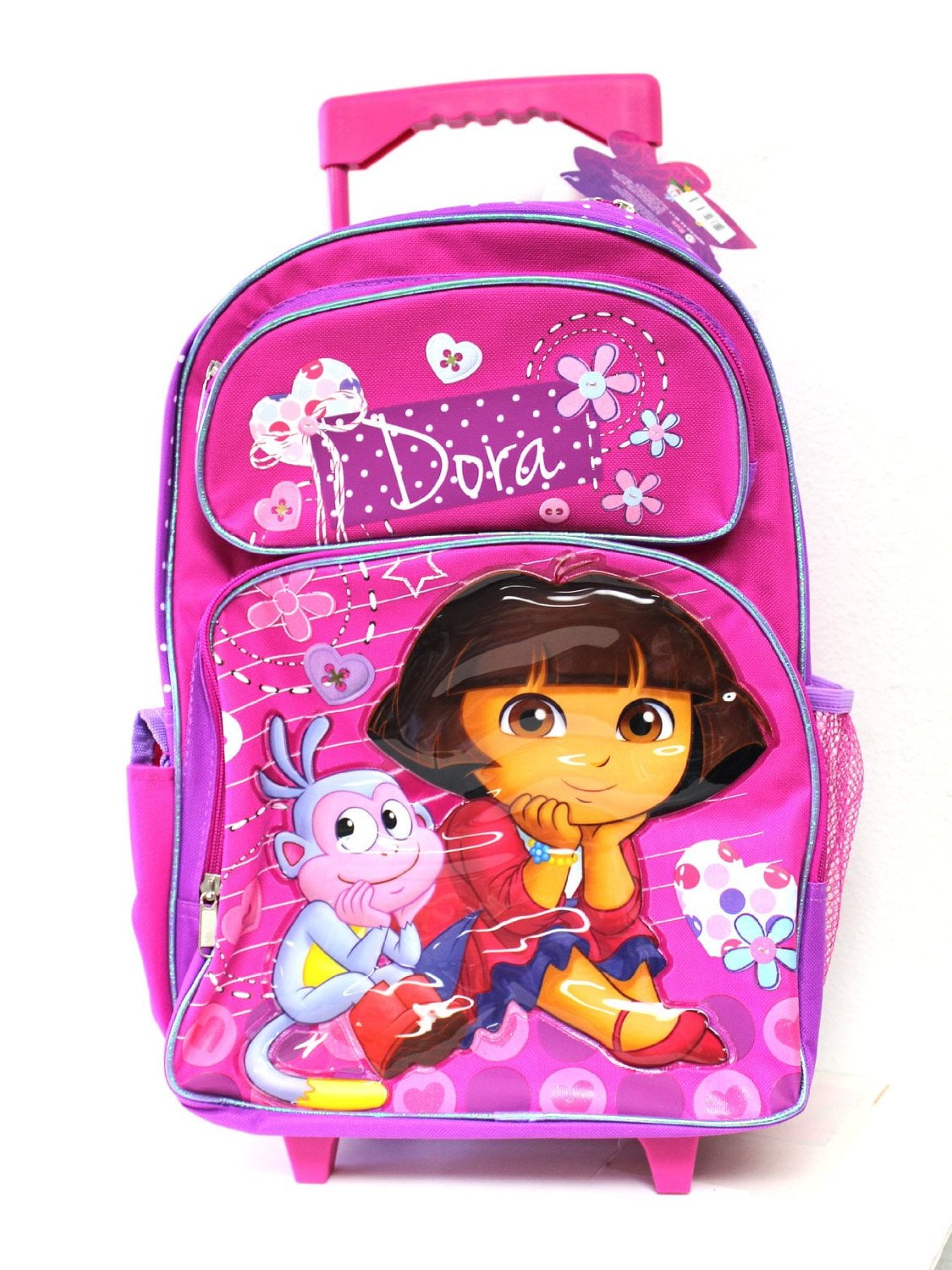 Large Rolling Backpack - Dora the Explorer - Pink and Purple New 639785 ...