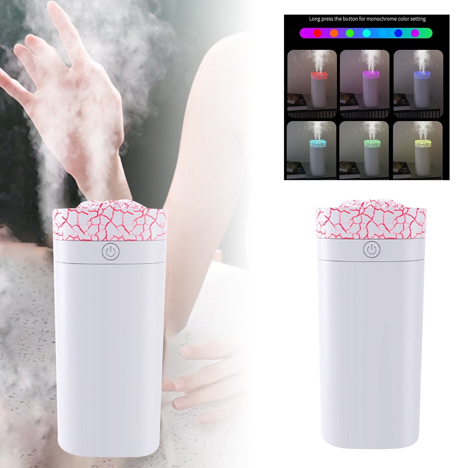 Large Room Air Humidifiers For Bedroom Colored Light Mist Humidifier ...