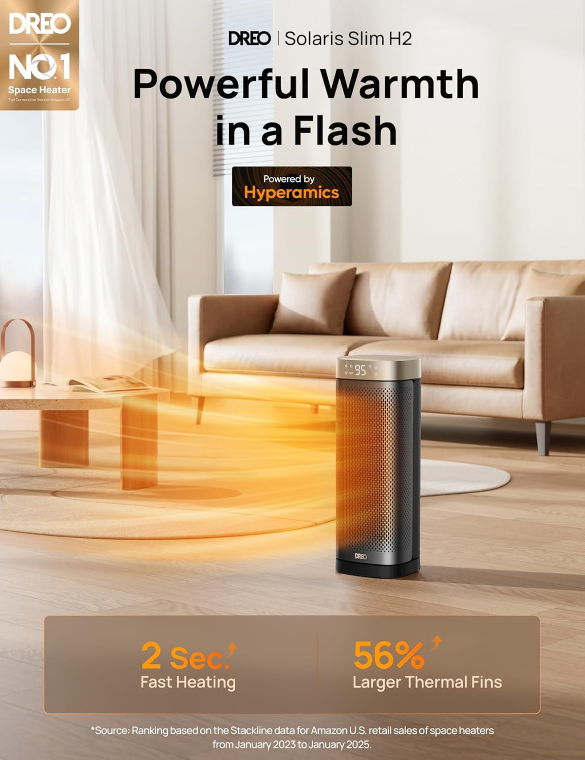 Large Room Indoor Space with Oscillation, Digital Thermostat, Remote ...