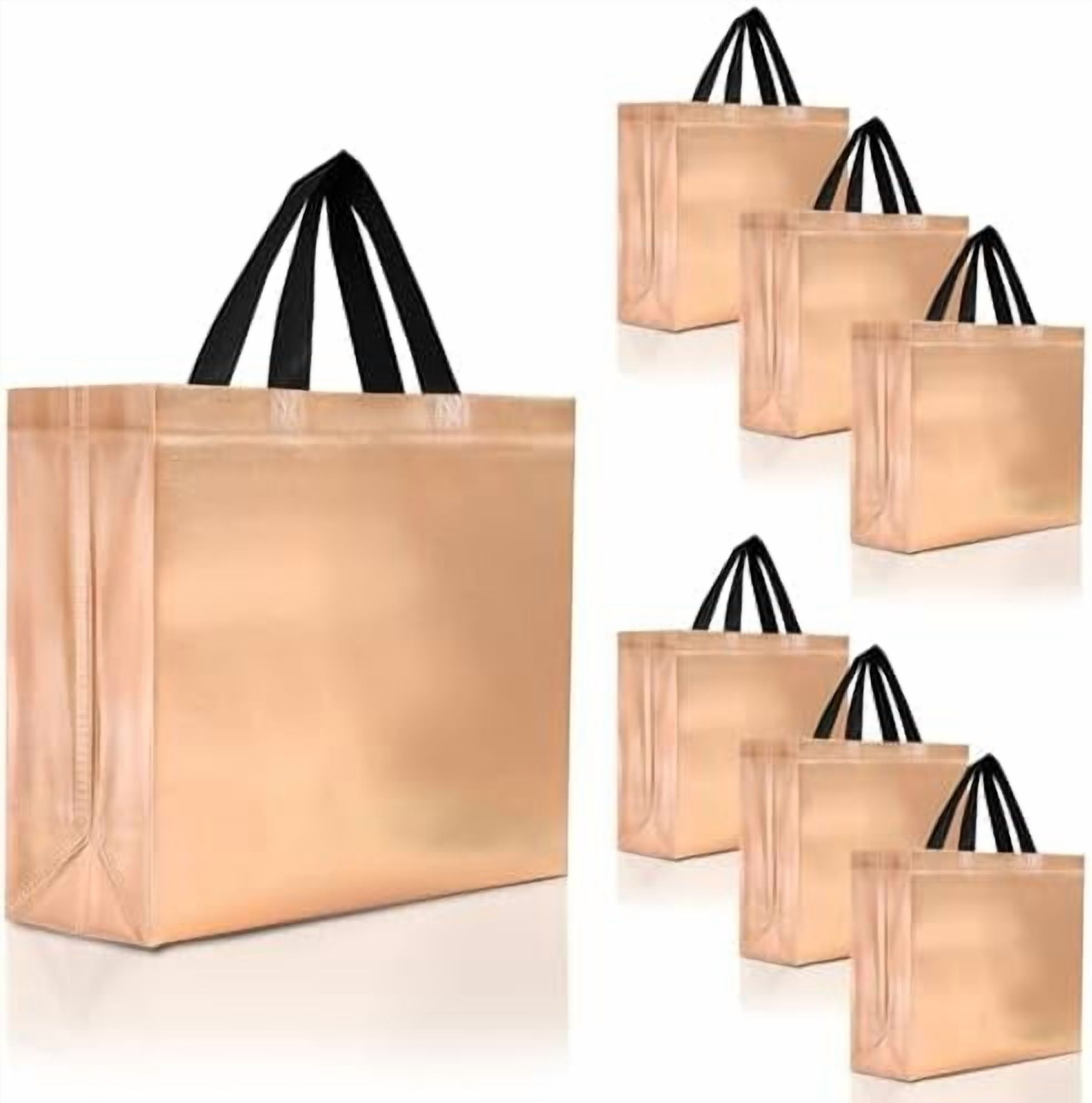 Large Rose Gold Gift Bags Bulk – Set of 30 Rose Gold Reusable Bulk Gift ...