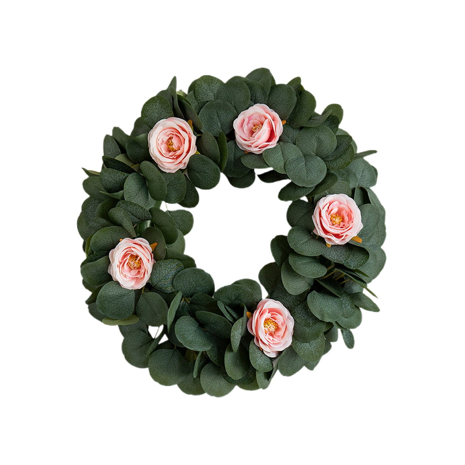 Large Rose Wreaths for Front Door, Spring Front Door Wreath with Pink ...