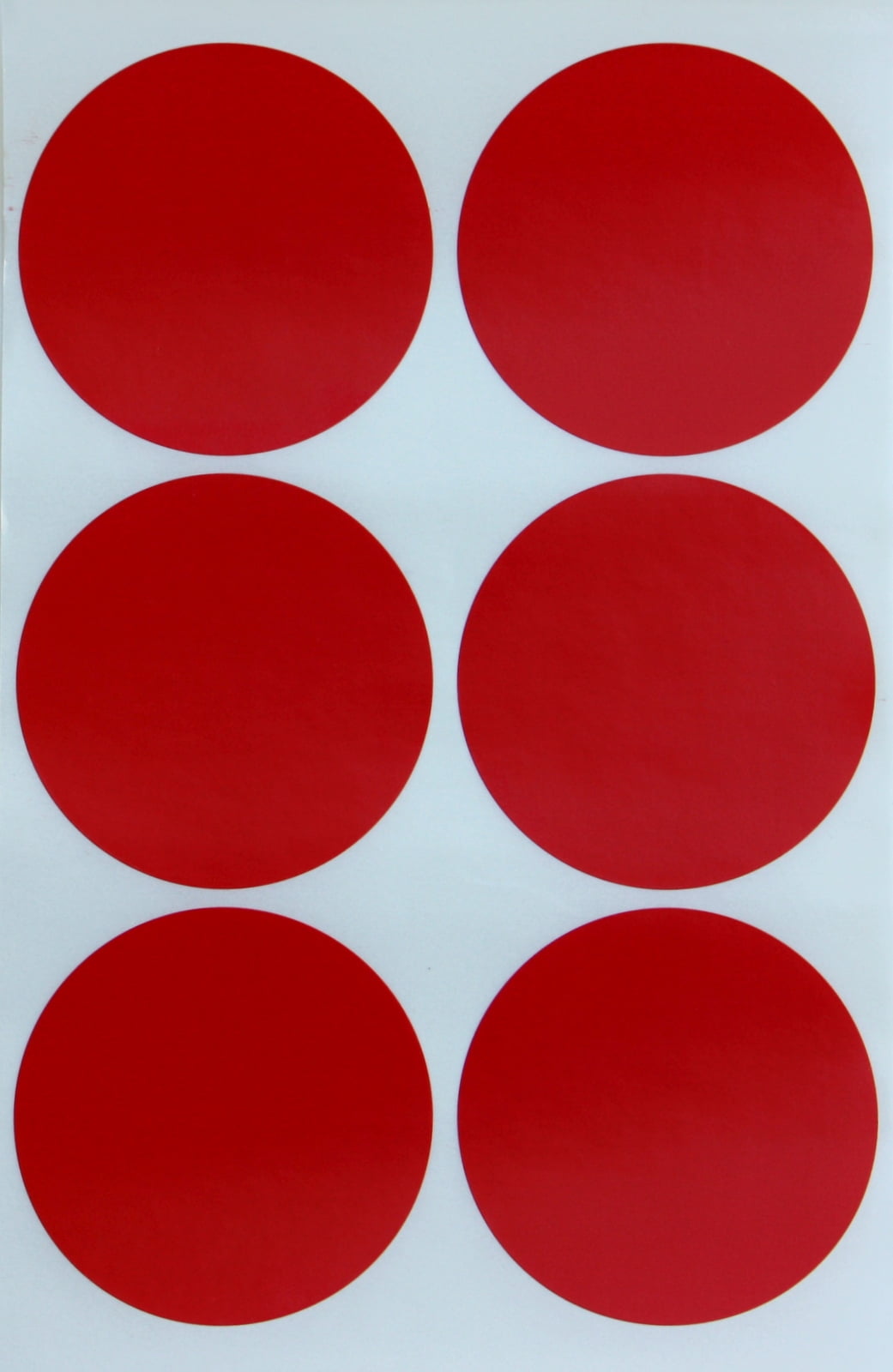 Large Round Color-Coding Labels 50mm Red Stickers Sheets 2 inch - 648 ...