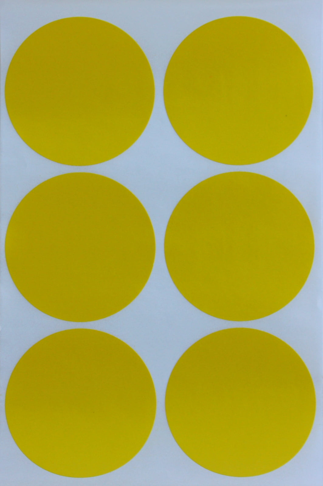 Large Round Color Coding Labels 50mm Yellow Stickers Sheets 2" - 648 ...