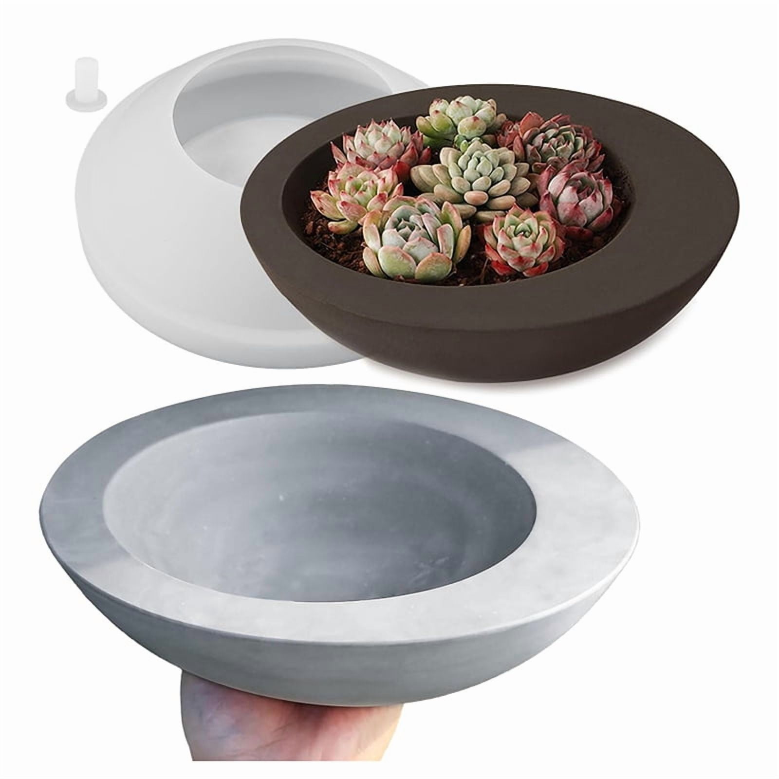 Large Round Container Mold, Silicone Irregular Bowl Storage Resin ...