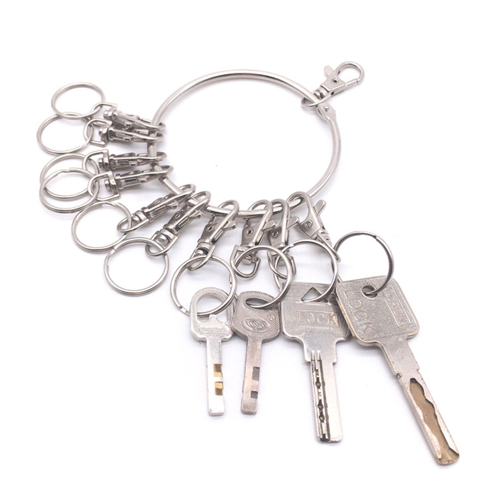 Large Round Hoop Key Portable Metal Rings Key Holder Management Quick ...