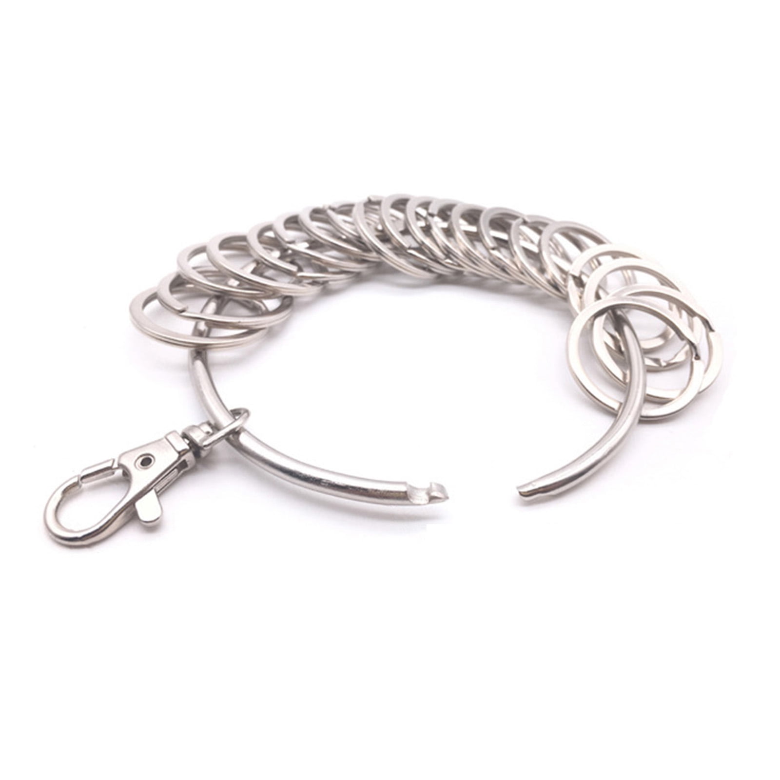 Large Round Hoop Key Rings with Lobster Clasp Portable Metal Rings Key ...