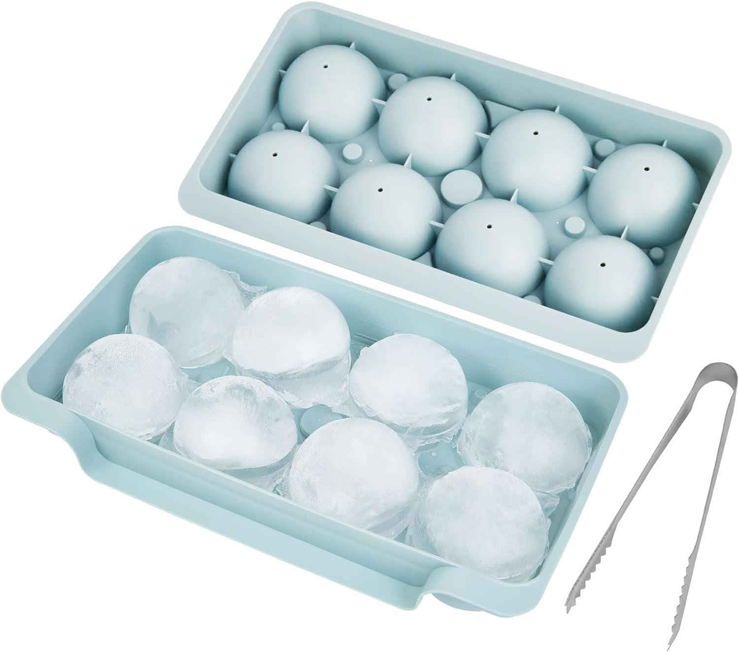 Large Round Ice Cube Mold, 2.5 Inch Reusable Sphere Ice Mold, Ice Cube ...