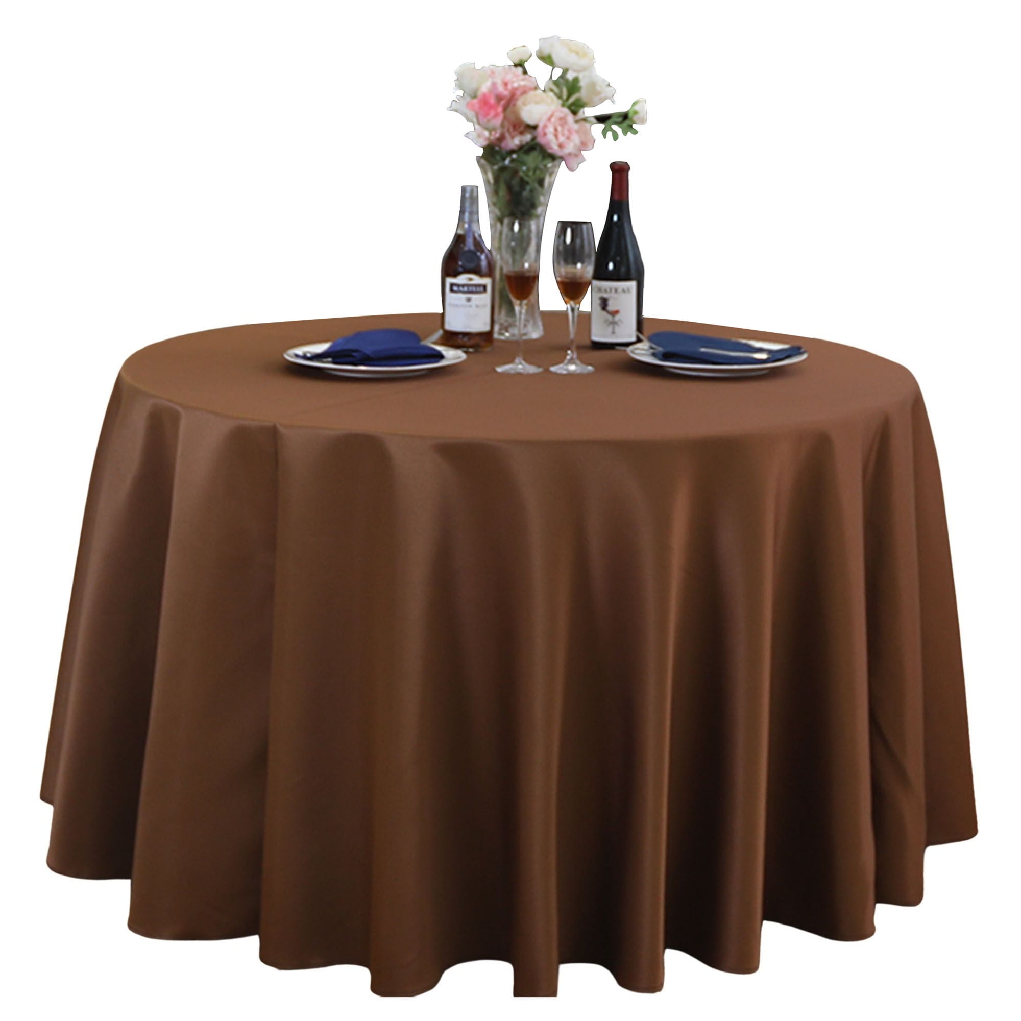 Large Round Tablecloth,Classic Solid Color Tablecloth,Double-sided ...