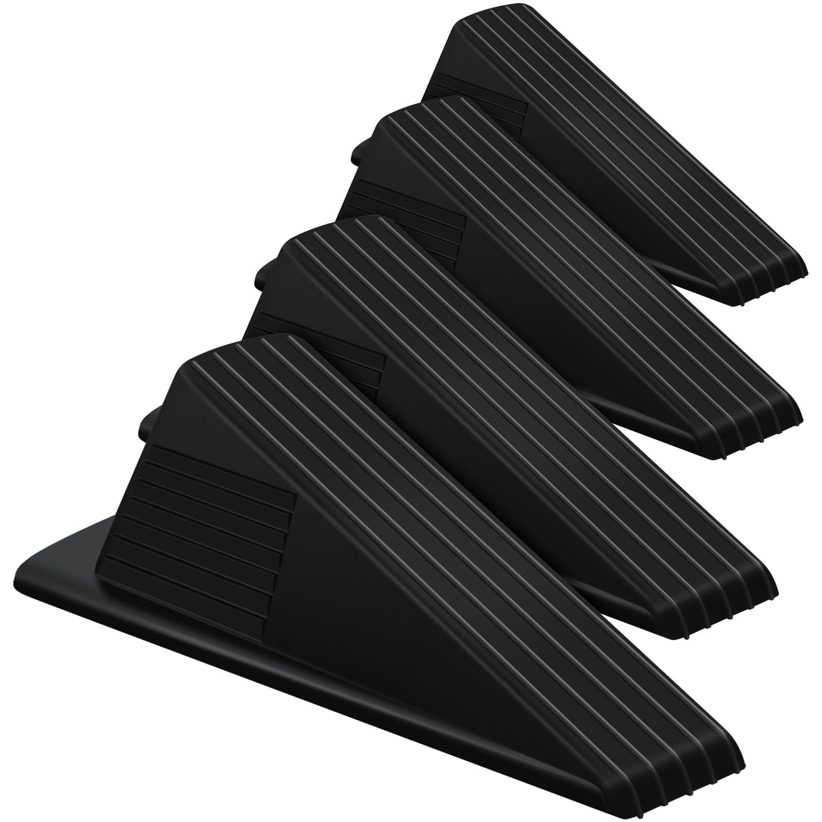 Large Rubber Door Wedge Stoppers 4 Pack, 2inch Tall for Concrete Tile ...