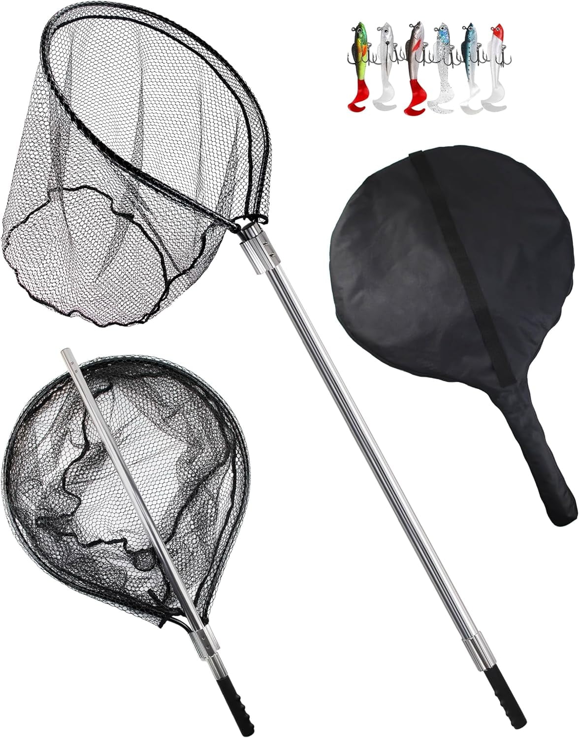 Large Rubber Fishing Net Heavy Duty Extra Large Landing Net with ...
