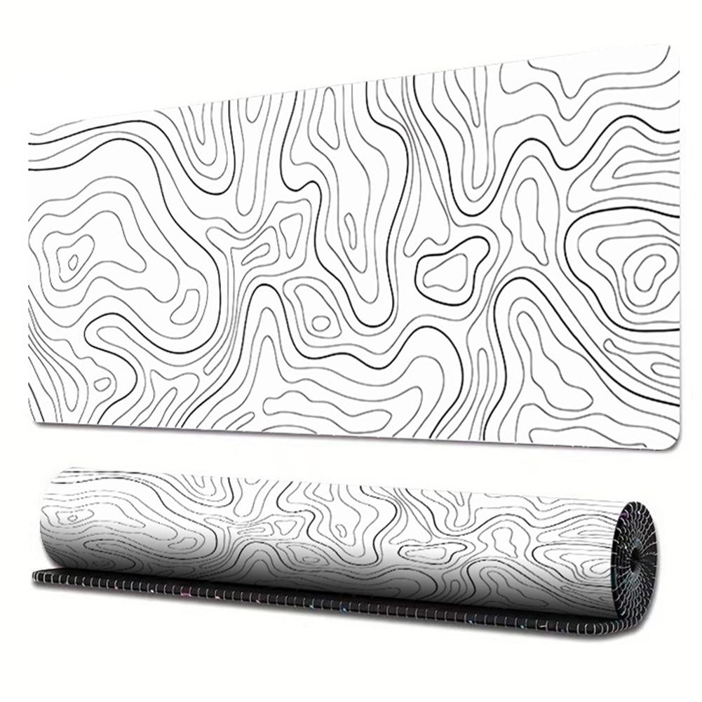 Large Rubber Mouse Mat and Desk Pad with Abstract Design for Office and ...