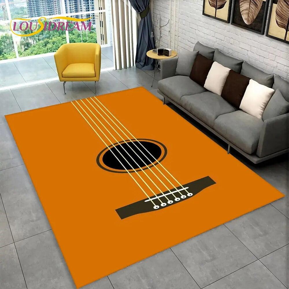 Large Rug 3D Music Musical Note Piano Art Area Rug Large Carpet Rug for ...
