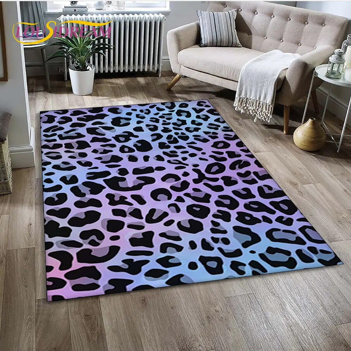 Large Rug 3D Wild Leopard Print Series Area Rug Carpet Rug for Home ...