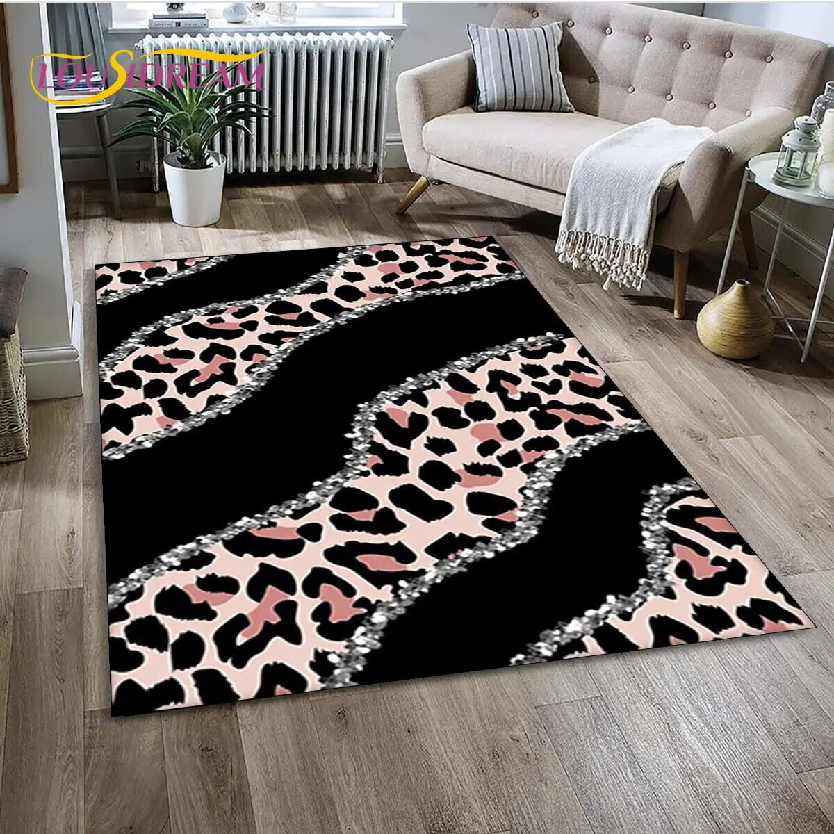 Large Rug 3D Wild Leopard Print Series Area Rug Carpet Rug for Home ...