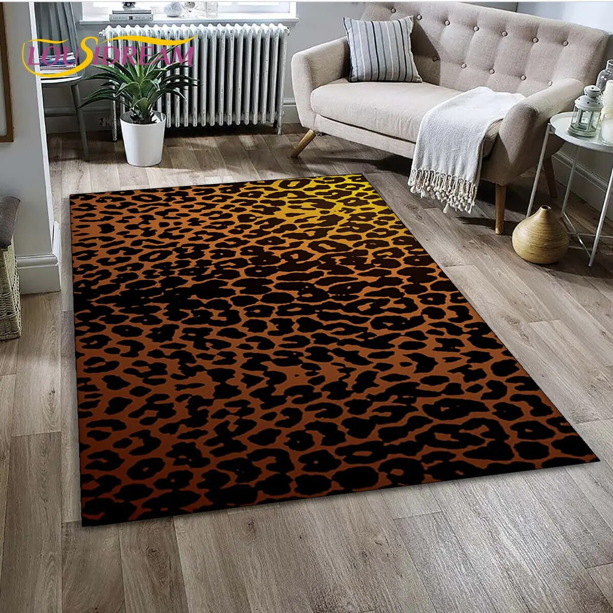 Large Rug 3D Wild Leopard Print Series Area Rug Carpet Rug for Home ...