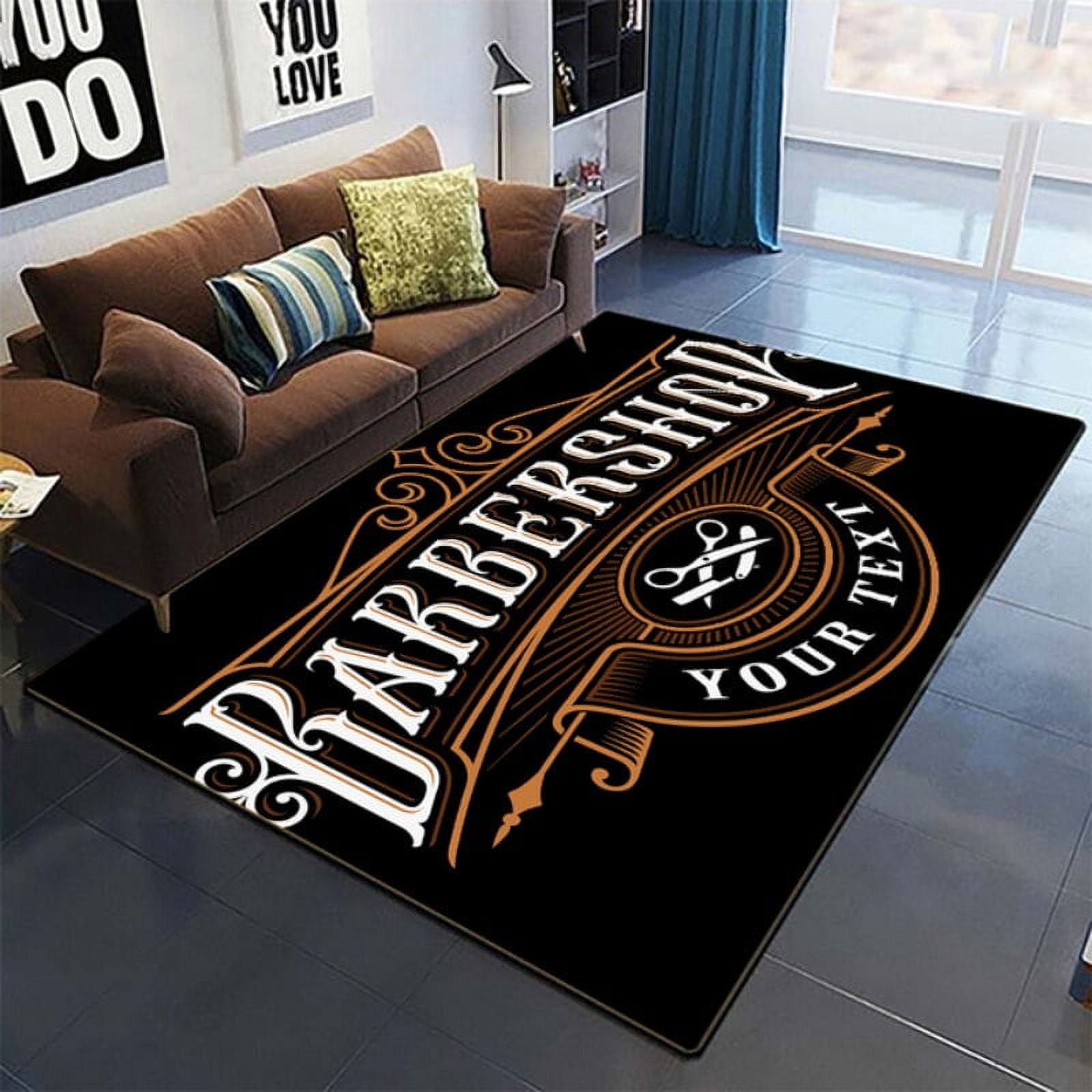 Large Rug Barber Shop Carpet for Living Room Luxury Home Decorations ...